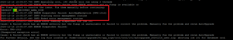 Upgrade Oracle Database from 12c to 19c using AutoUpgrade utility - DBsGuru